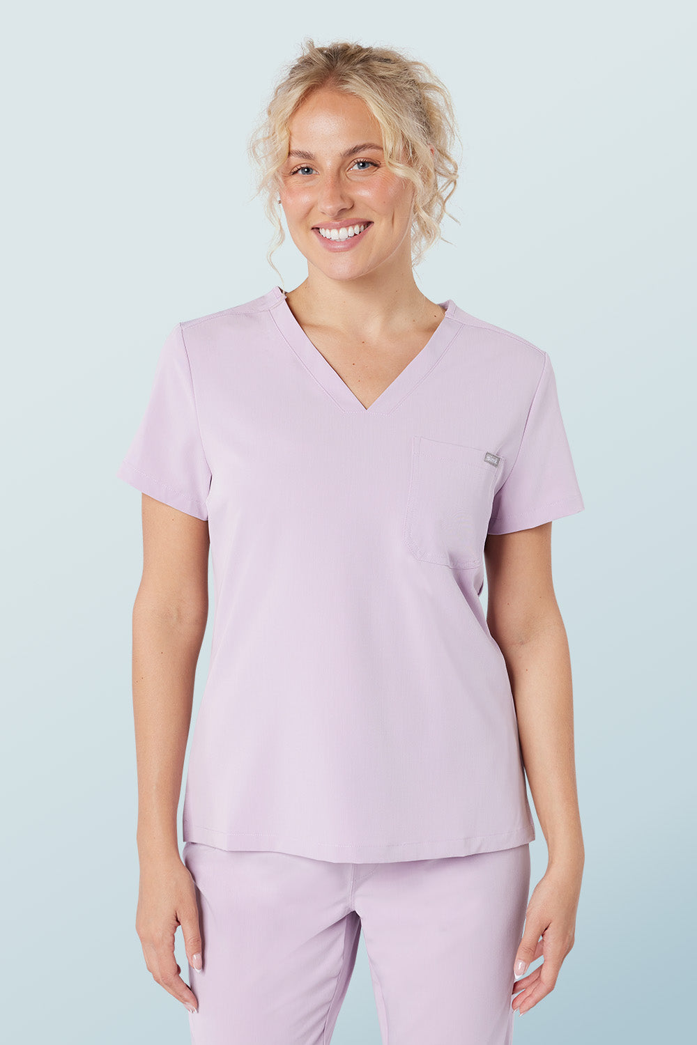 Nova One-pocket Scrub Top Blush Pink – La Beeby